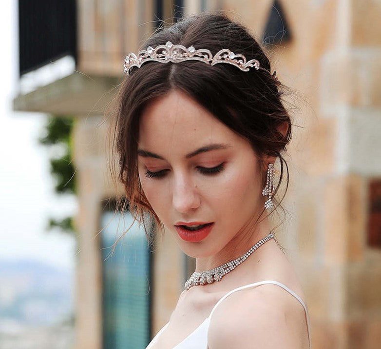 Romantic Princess Inspired Crystal Bridal Tiara – La Bella Bridal ...