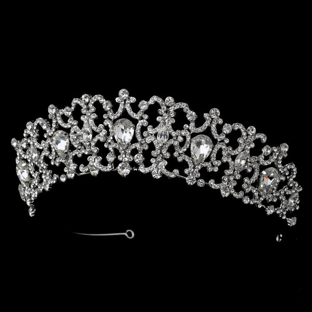 Royal Antique inspired Crystal Tiara Headpiece – La Bella Bridal ...