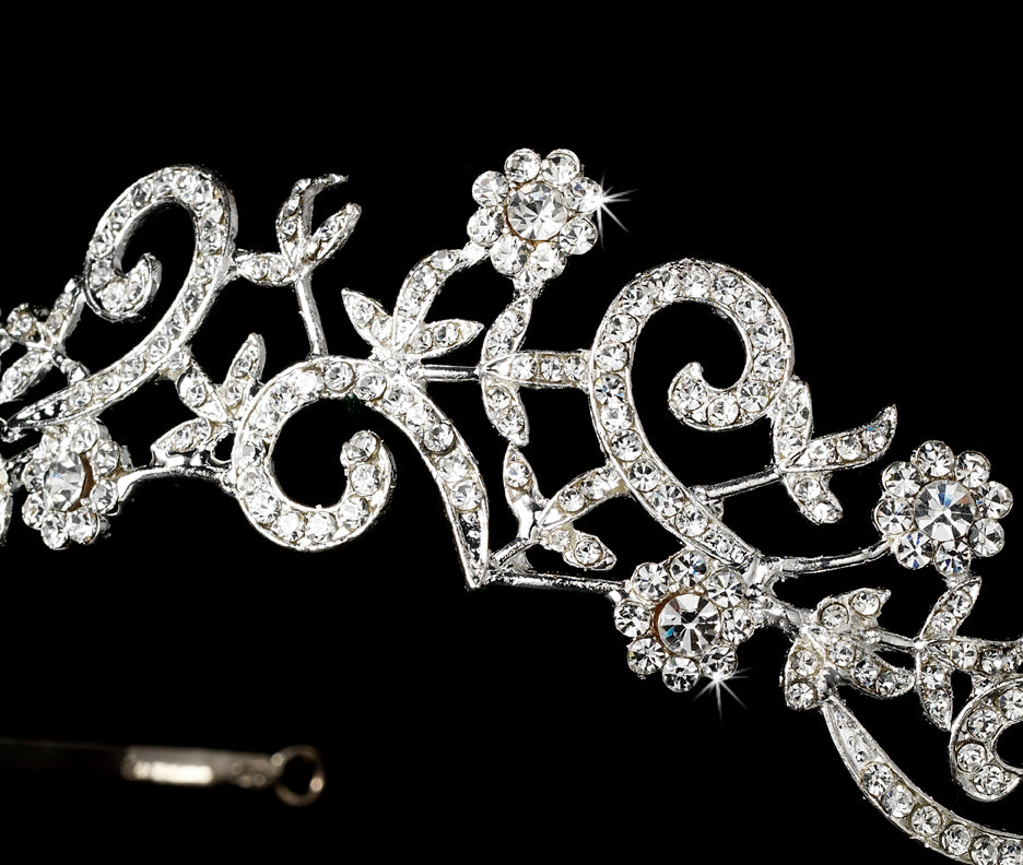 Beautiful Sparkling Crystal Swirl Bridal Tiara – La Bella Bridal ...
