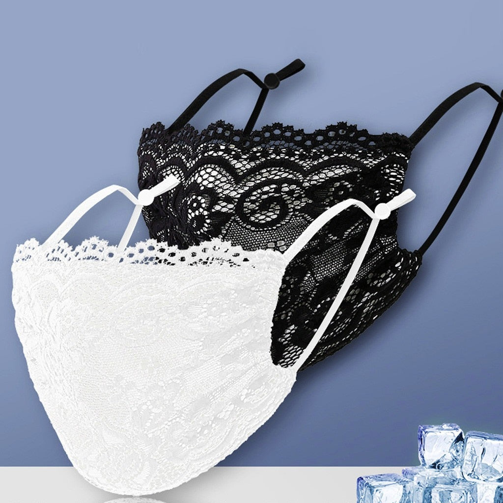 Beautiful Fine Lace & Cotton Bridal Face Mask – La Bella Bridal Accessories